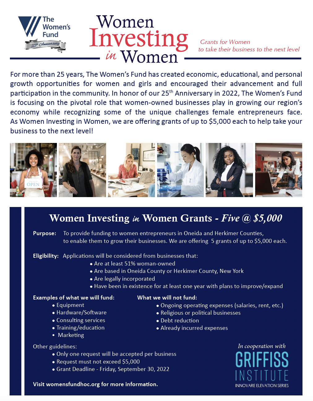 Women Investing in Women Grant Opportunity - Mohawk Valley Business ...